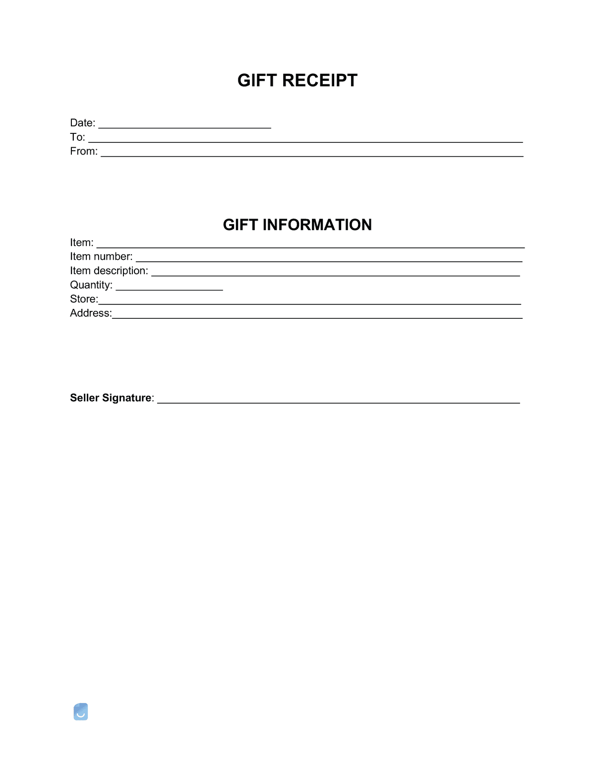 Free Gift Receipt Template PDF, Word, XLS | Invoice Maker
