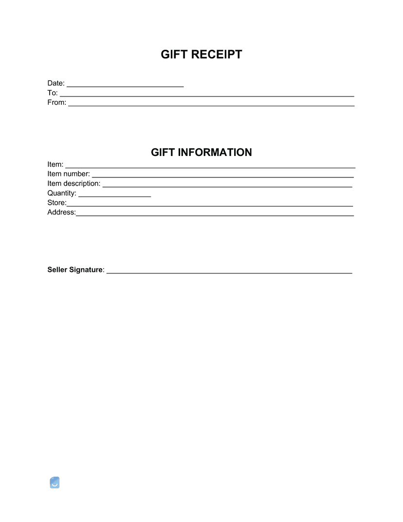 Gift Receipt Template | Invoice Maker