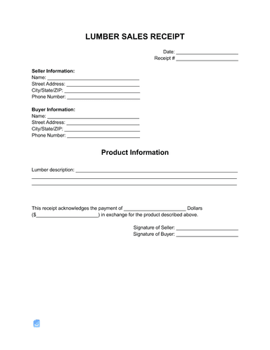 Lumber Receipt Template | Invoice Maker
